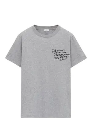 Loewe X Louis Wain Embroidered T-shirt - Grey