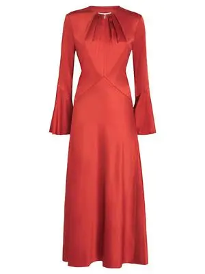 Veronica Beard Silk-blend Ezri Midi Dress - Red