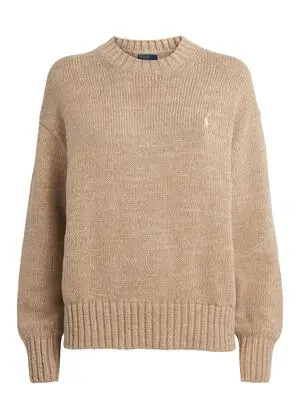 Polo Ralph Lauren Cotton Logo Sweater - Beige