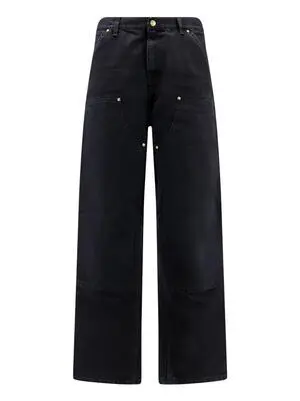 Carhartt Work In Progress Double Knee Denim Trousers - Black