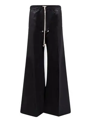Rick Owens Wide Bela Certified Cotton Trousers - Black