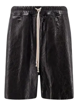Rick Owens Leather Shorts - Black