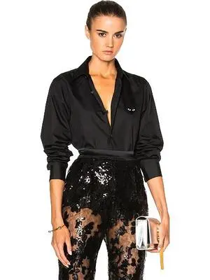 Play Comme Des Garcon Emblem Button Down - Black