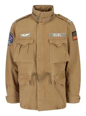 Polo Ralph Lauren Military Jacket With Patches - Brown