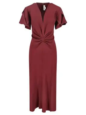Victoria Beckham Eve' Midi Dress - Red