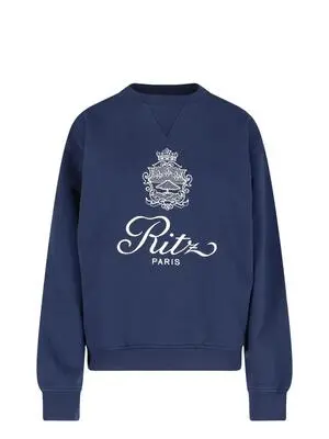 FRAME Ritz Crew Neck Sweatshirt - Blue