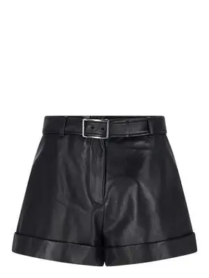 Sportmax Leather Shorts - Black