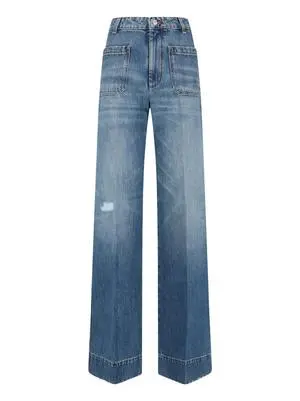 Victoria Beckham Victoria Beckham Alina Wide Leg Jeans Blue