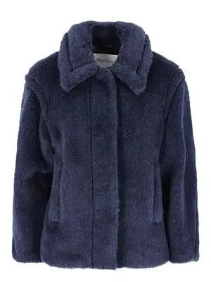 Max Mara Teddy Bear Crop Coat - Blue