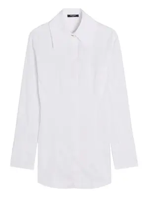 Balmain Fitted Cotton-poplin Shirt - White