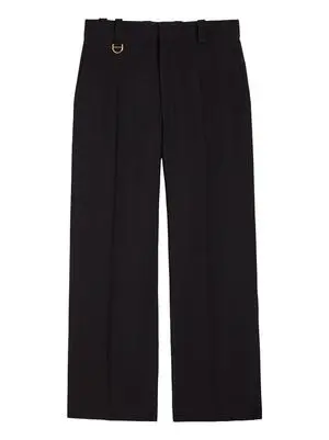 Chloé Wide-leg Wool Trousers - Black