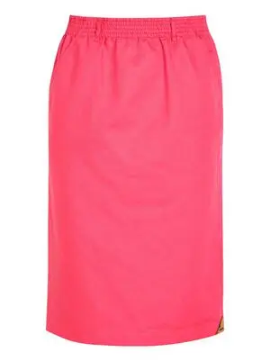 Chloé Cotton And Linen-blend Skirt - Pink
