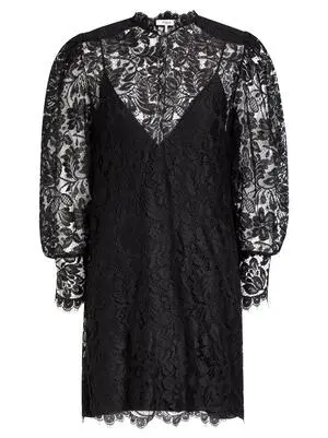 Chloé Floral-lace Mini Dress - Black