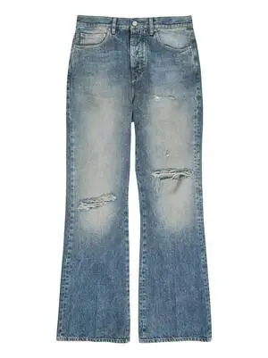 AMIRI Slashed Distressed Bootcut Jeans