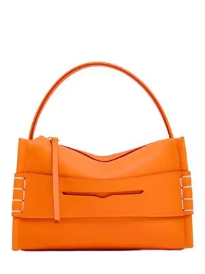 JW Anderson Loafer Small Leather Top Handle Bag - Orange