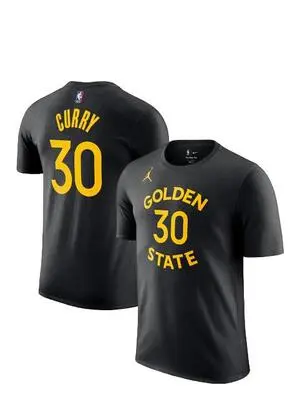 JORDAN BRAND Stephen Curry Golden State Warriors Statement Edition Name & Number T-shirt - Black