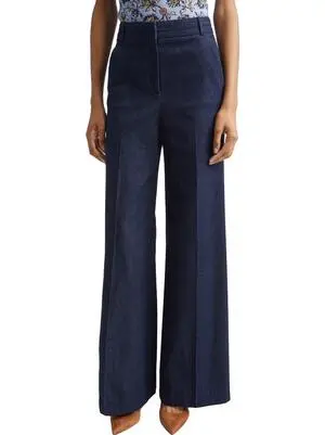 Veronica Beard Crue Wide Leg Jeans - Midnight Wash