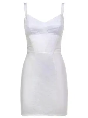 Dolce & Gabbana Panelled Mini Dress - White
