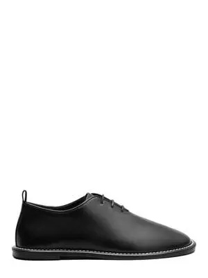 Ami Leather Derby Shoes - Black