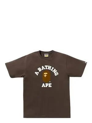 A BATHING APE College Tee Shirt - Brown