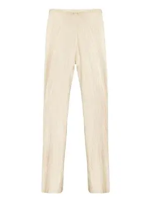 ORANGE CULTURE Wave High-rise Skinny Trousers - White