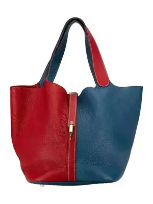 Hermès 2012 Bicolor Clemence Picotin Lock 22 Handbag - Blue