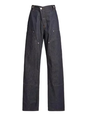 Victoria Beckham Rigid Mid-rise Wide-leg Utility Jeans - Dark Wash