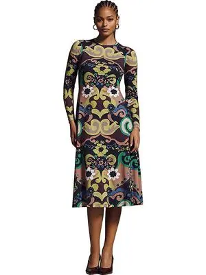 DE LORETA Kiara Printed Dress - Brown Floral
