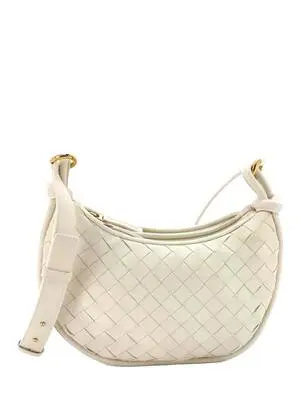 Bottega Veneta Gemelli Intrecciato Leather Small Crossbody Bag - Neutrals