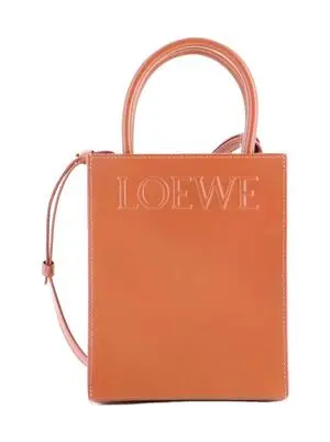 Loewe Standard A5 Convertible Leather Tote Bag - Brown