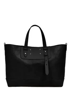 MAISON MARGIELA Leather Tote Bag - Black
