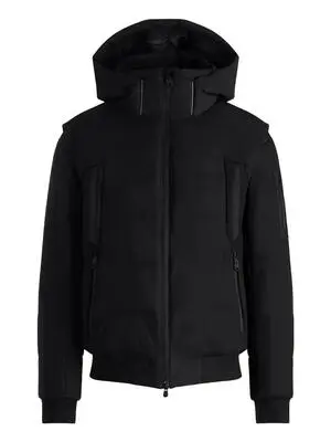 Hugo Padded Hooded Jacket - Black