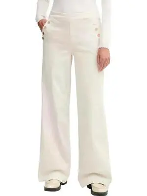 Joseph Ribkoff Button-detailed Wide Leg Trousers - Neutrals