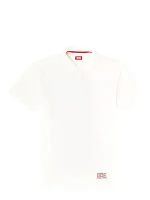 DIESEL® Joshua-d-core Embroidered Short-sleeves Polo Shirt - White