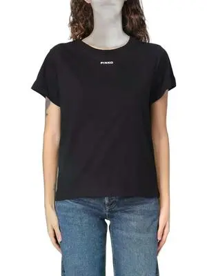 Pinko PINKO T-Shirt With Embossed Logo Black