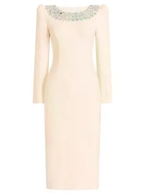 Jenny Packham Jacquetta Beaded Midi Dress - Neutrals