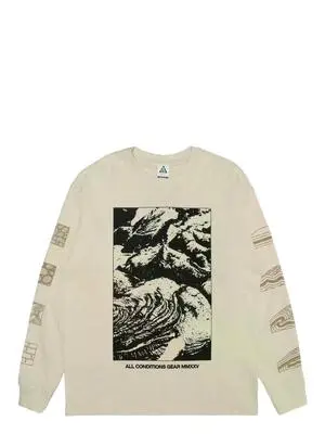 Nike Graphic-print Long-sleeve T-shirt - Neutrals