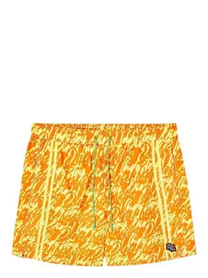 DIESEL® Patterned Swim Shorts - Yellow