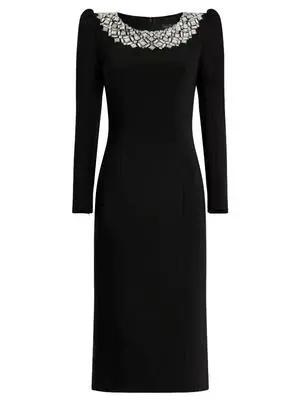Jenny Packham Jacquetta Embellished Midi Dress Black