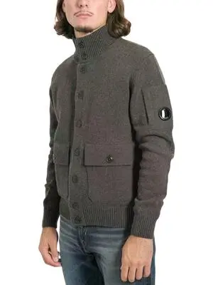 C.P. COMPANY Button-pocket Wool Cardigan - Grey