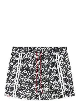 DIESEL® Side-stripe Swim Short - Black