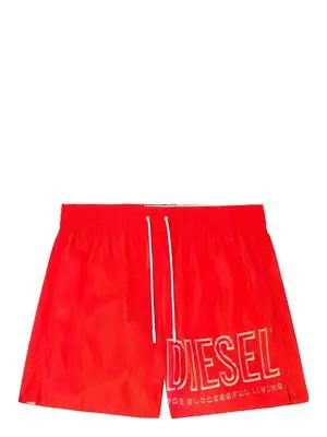 DIESEL® Drawstring Swim Shorts - Red
