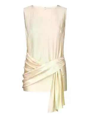 Loulou De Saison Striped Draped Top - Neutrals