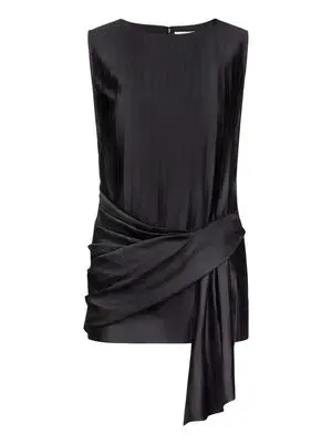 Loulou De Saison Striped Draped Top - Black