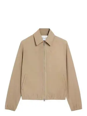 Ami De Coeur Zipped Bomber Jacket - Neutrals