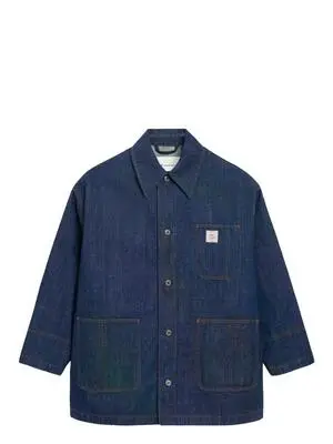 Ami Heritage-label Denim Jacket - Blue