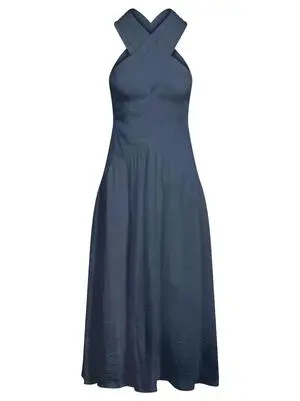 Merlette Zadie Crossover-strap Midi Dress - Blue