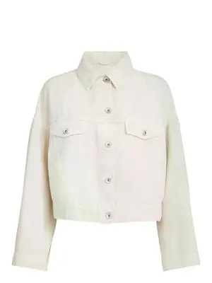 Brunello Cucinelli Button-up Jacket With Monili Embellishments - White
