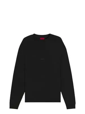 Hugo Damaze Logo Crew-neck Sweatshirt - Black