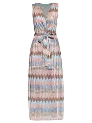Melissa Odabash Zigzag Stripe Maxi Dress - Pink